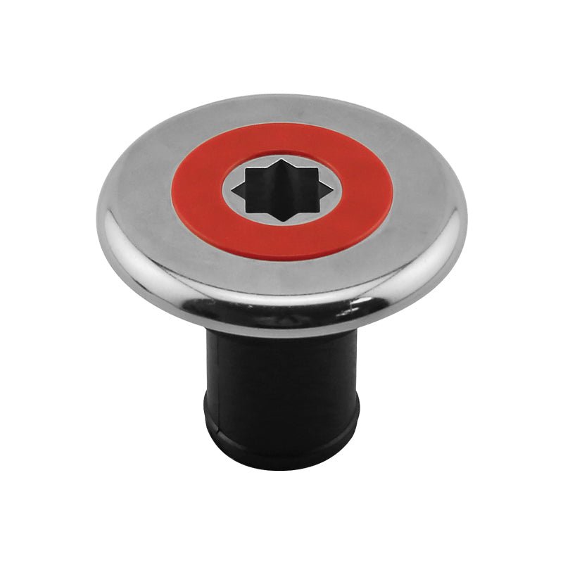 RVS vuldop Ø38mm, met rode dop, voor brandstof, zwarte basis – Bateau ...