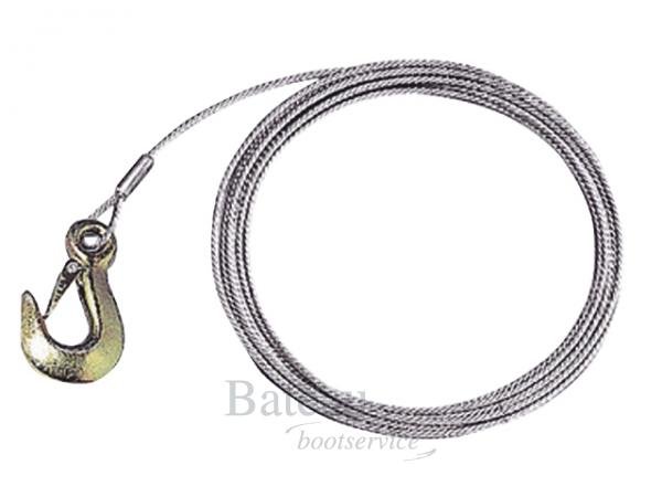 Lierkabel met haak en met bevestigingsklem. 5 mm 12 meter – Bateau ...