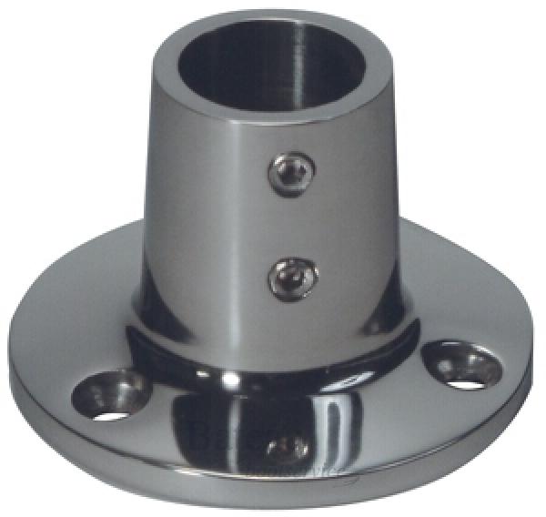Railingsteun RVS 90 graden D.22,2mm met ronde voet Diam.66mm – Bateau ...